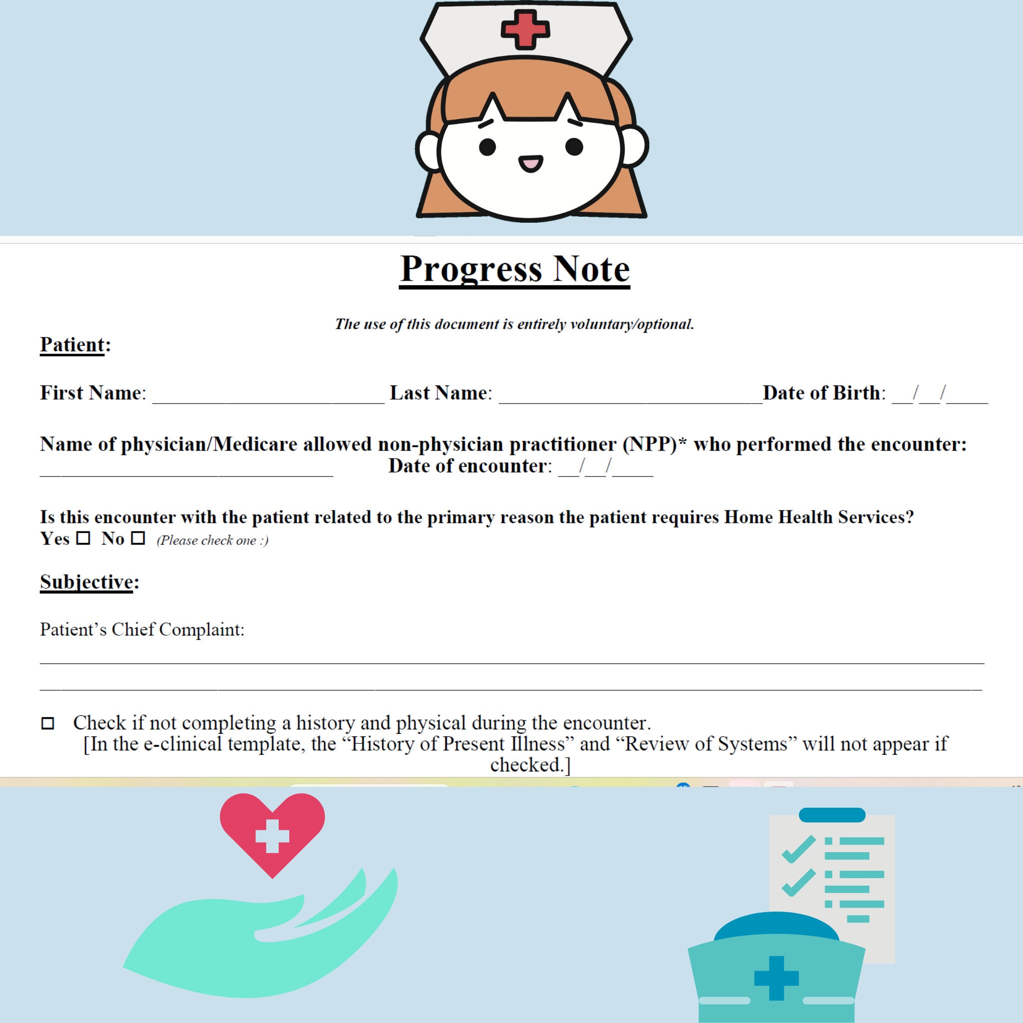 Home Health Nursing Progress Note Template – OASIS Nurse - Etsy