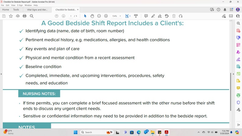 Nursing Report Notes Essentials SBAR, Care Planning, Wound ...