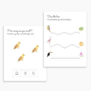 Toddler Workbook | Worksheets | Ages 2-4, 100 Pages Printable PDF - Etsy