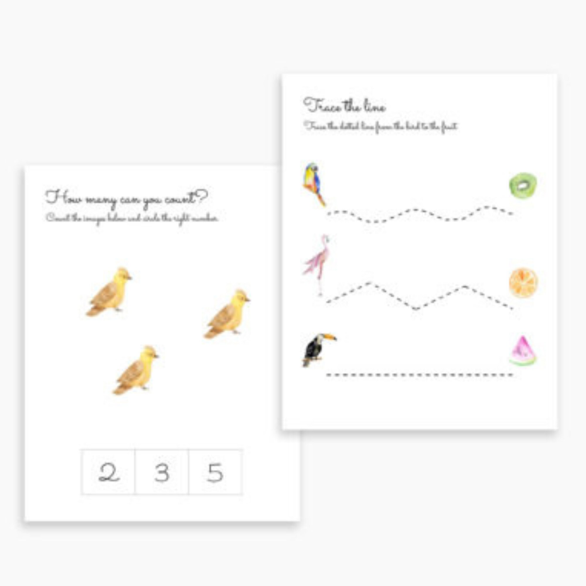 Toddler Workbook | Worksheets | Ages 2-4, 100 Pages Printable PDF - Etsy