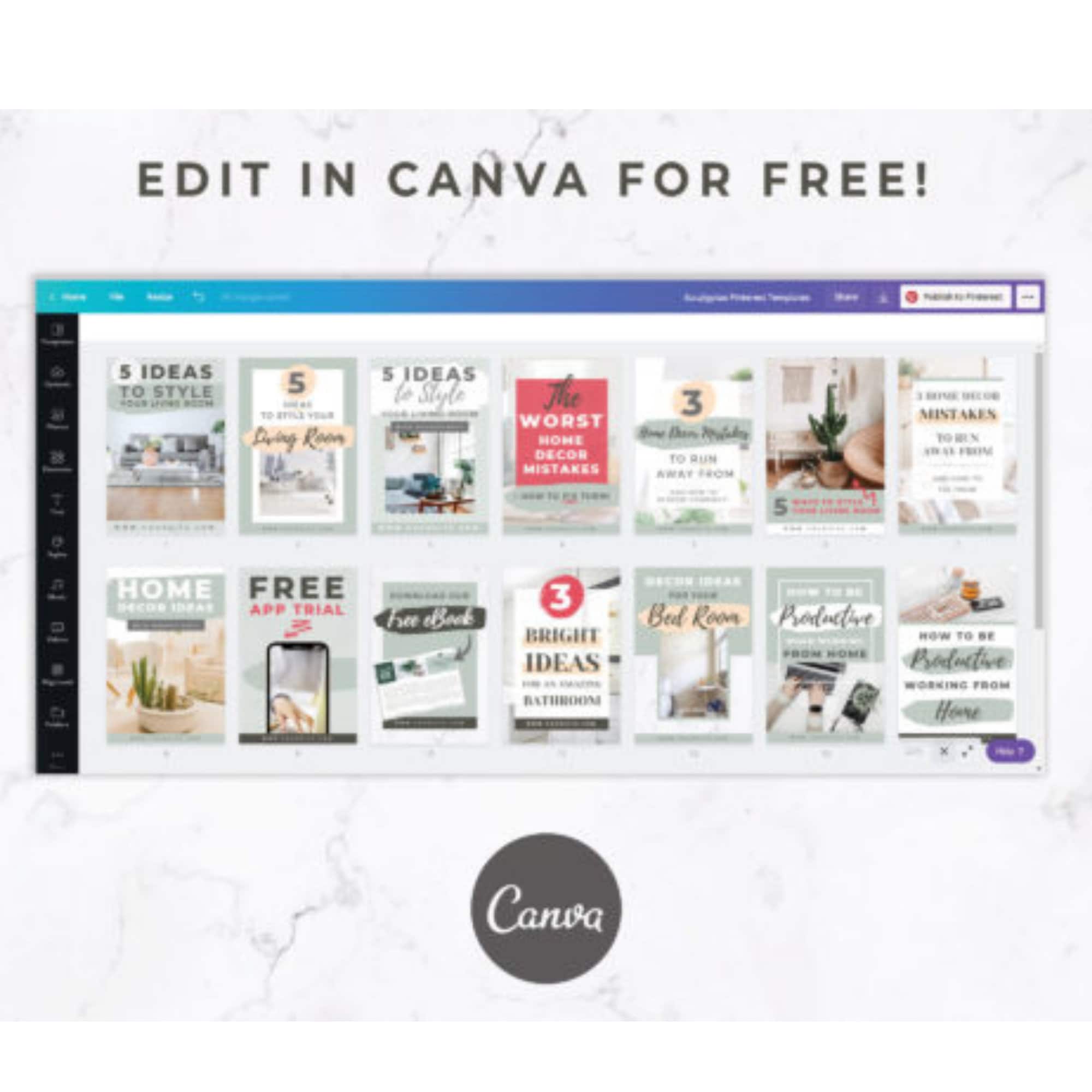 Ultimate Pinterest Pin Templates for Canva: 20 Editable Pages ...