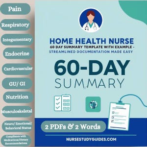 Home Health Nursing Documentation: 60 Day Summary Template and Example ...