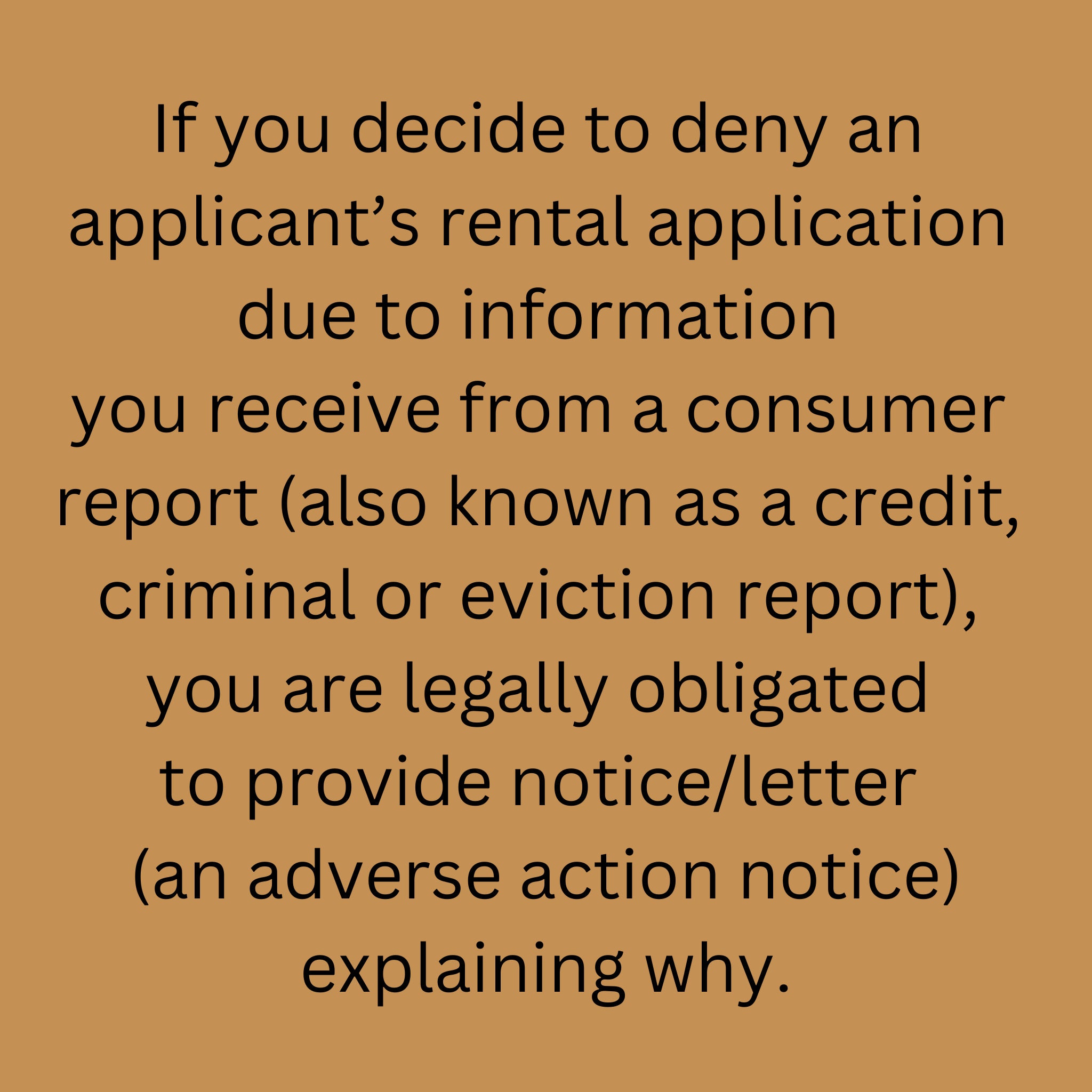 How to Legally Deny a Rental Application Based on Consumer Reports ...