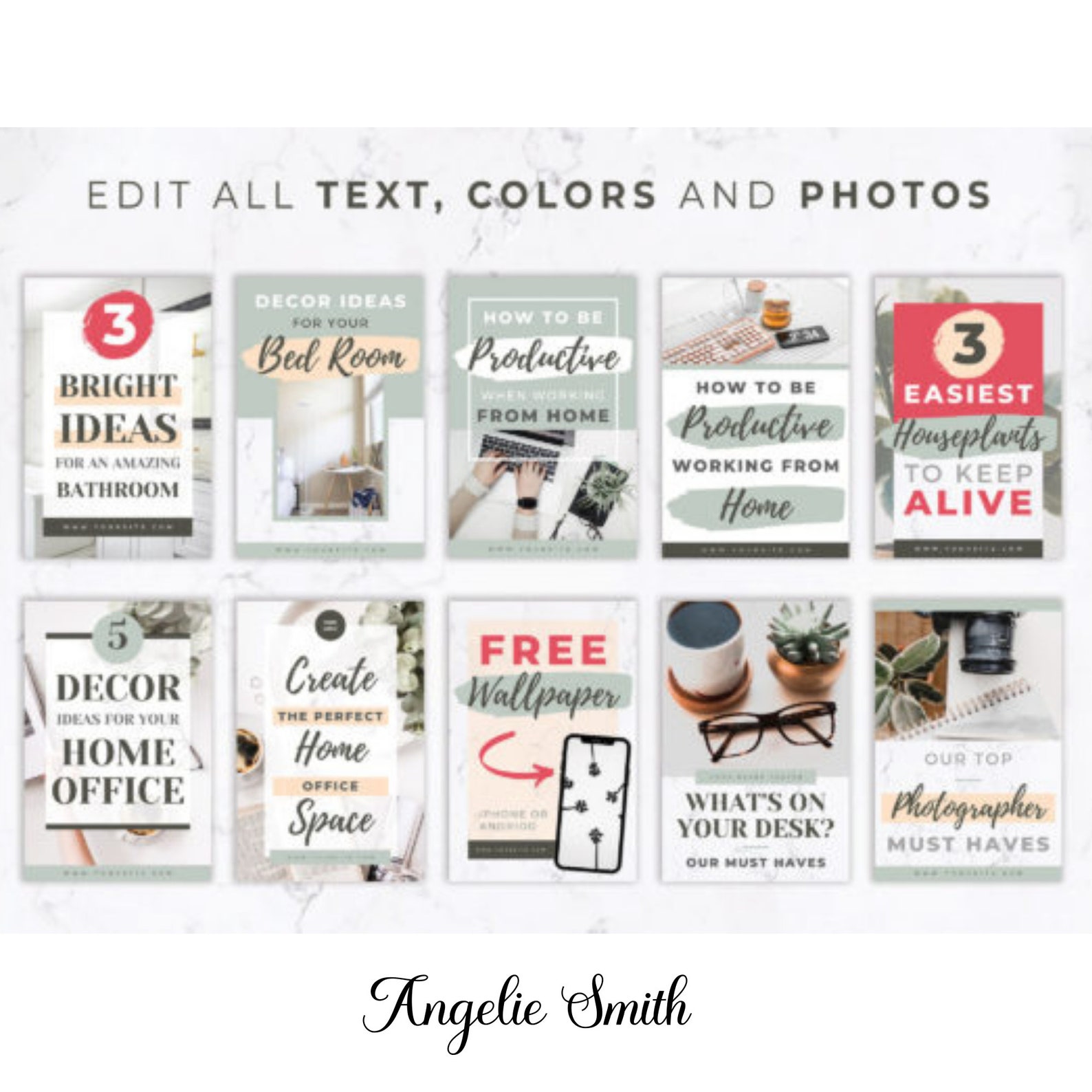 Ultimate Pinterest Pin Templates For Canva 20 Editable Pages Ultimate Pinterest Pin Templates For Canva 20 Editable Pages
