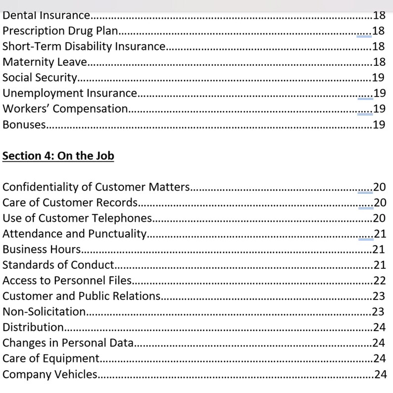 Employee Handout Template, Employee Welcome Package | New Employee ...