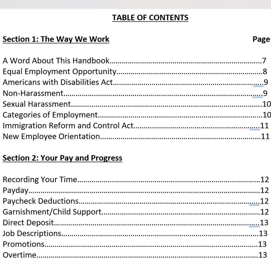 Employee Handout Template, Employee Welcome Package | New Employee ...