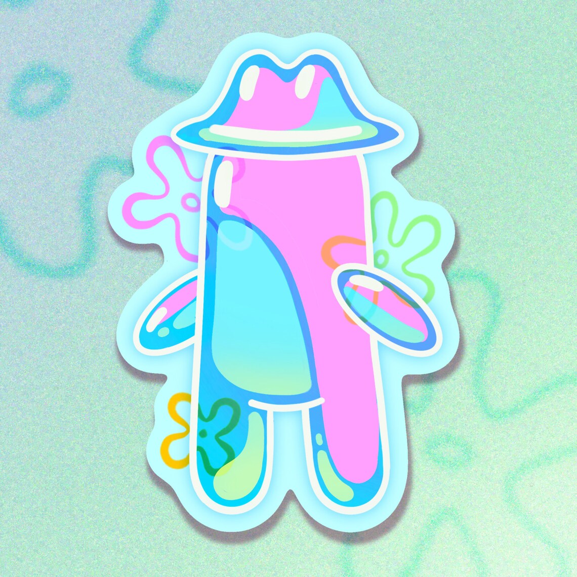 Bubble Buddy 3" Spongebob Sticker | Waterproof, Holographic Sticker for ...