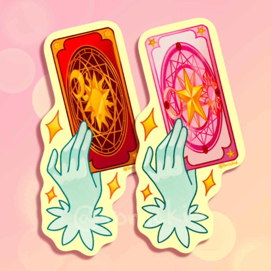 Cardcaptor Sakura Inspired 4" Sticker, Clow Card Tattoo-style | Glossy ...