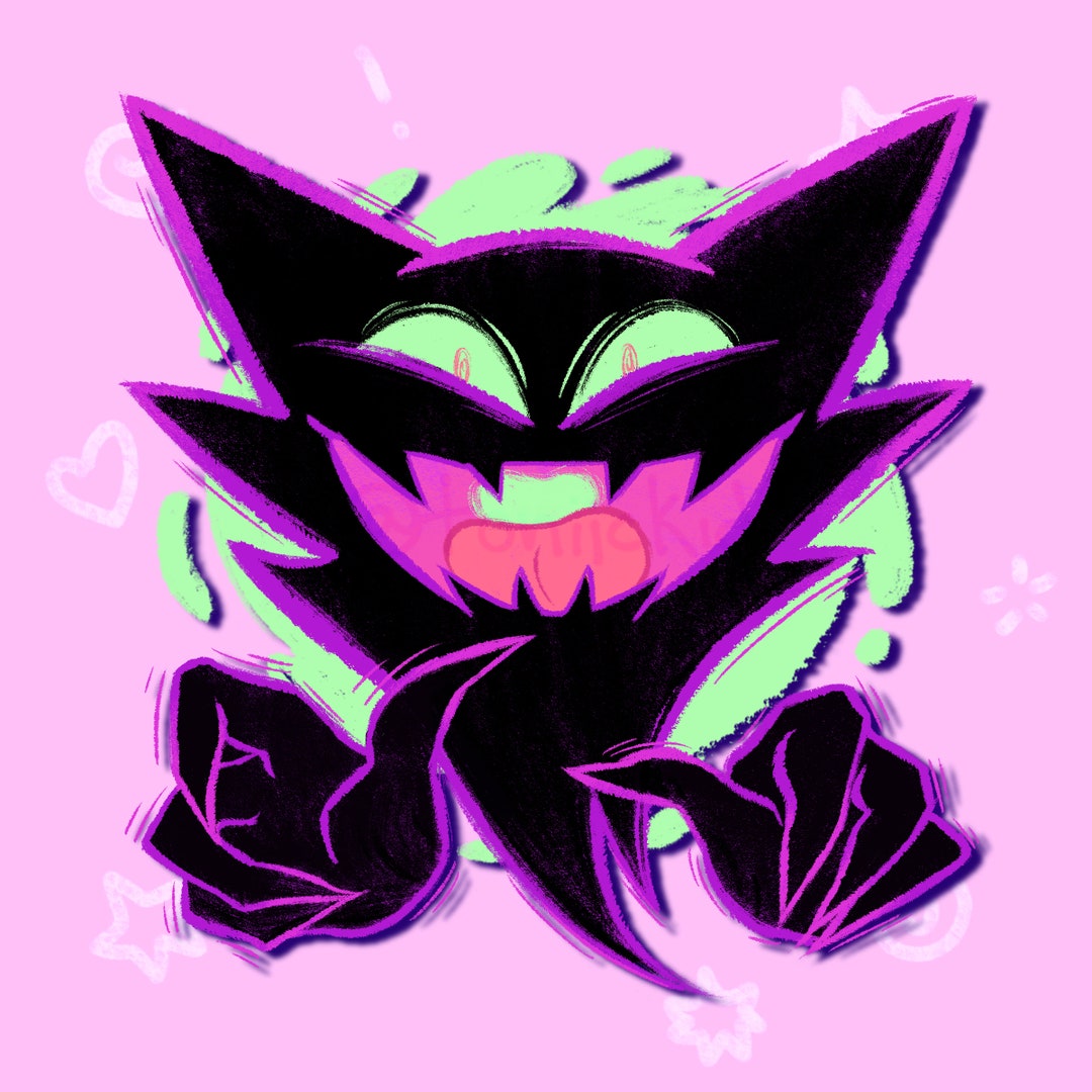 Haunter 3" Clear Pokémon Sticker | Waterproof Sticker for Laptops ...