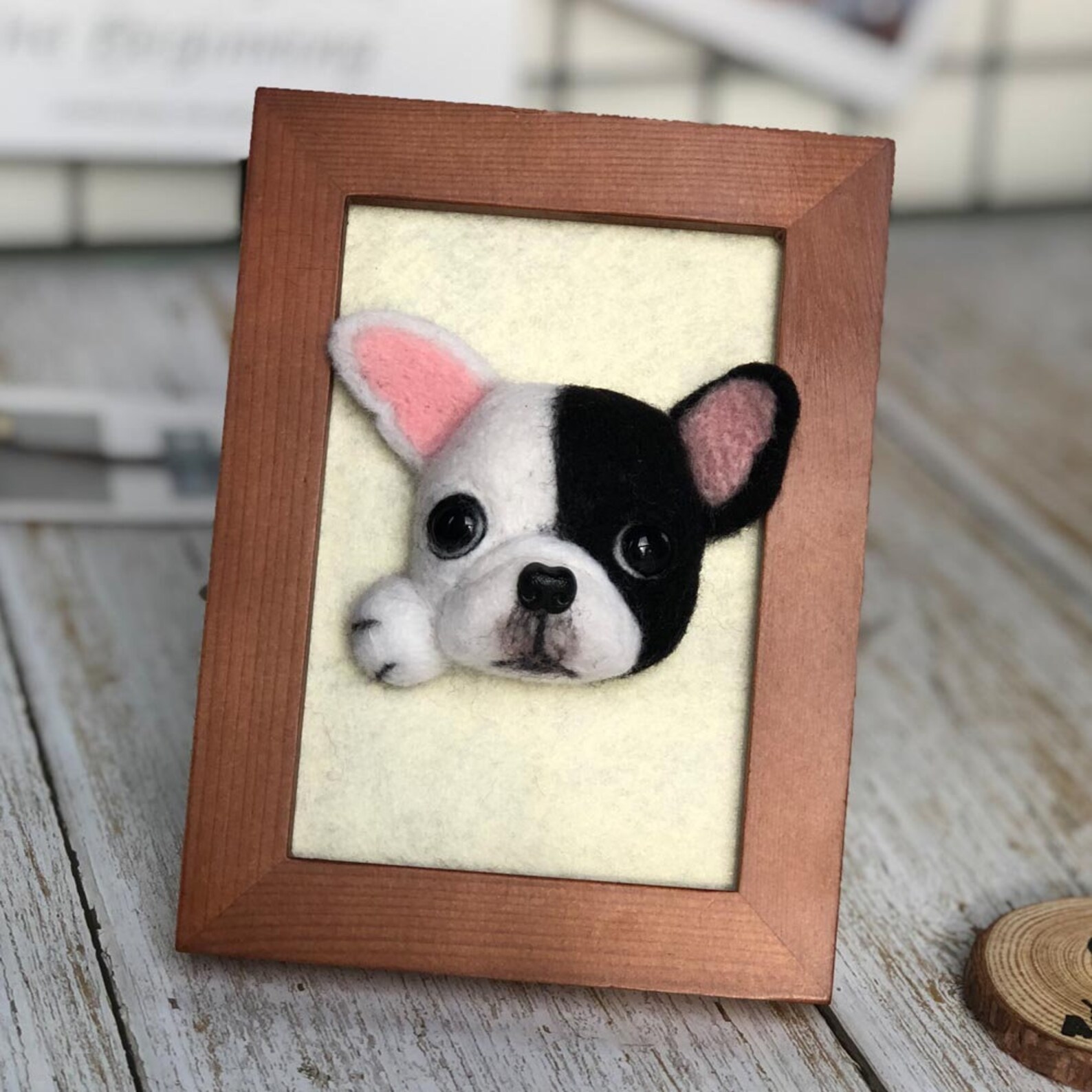 Frenchie in a Pocket Needle Felting Kits Beginner friendly | Etsy