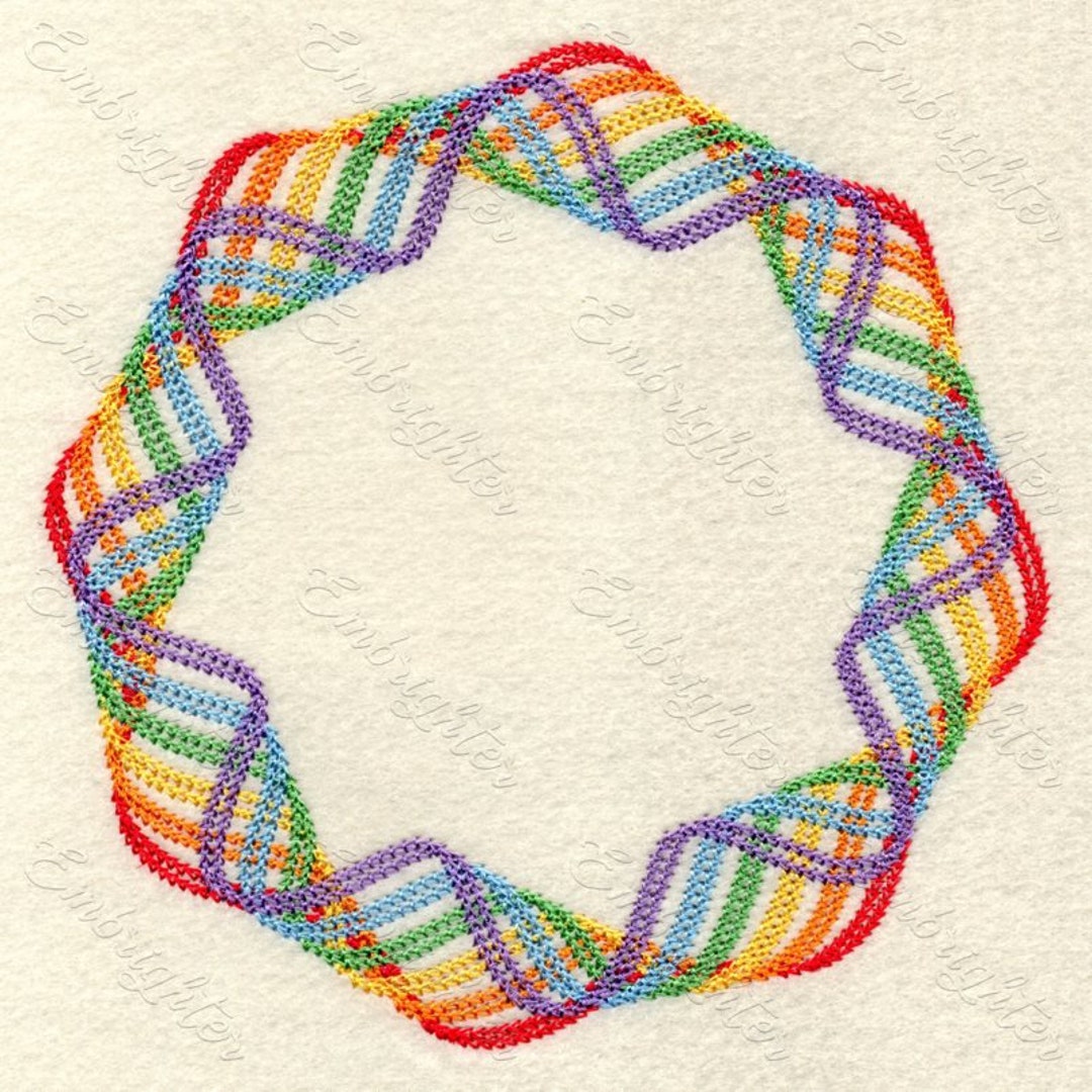 Curved Lines With Chain Stitch Embroidery Design Medium - Etsy