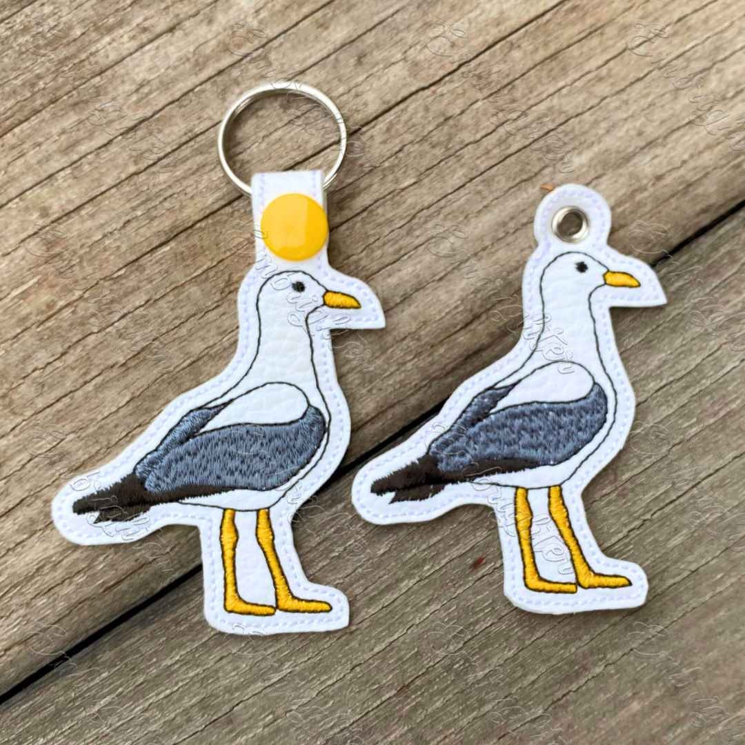 Seagull No. 2 ITH Keychain Embroidery Design - Etsy