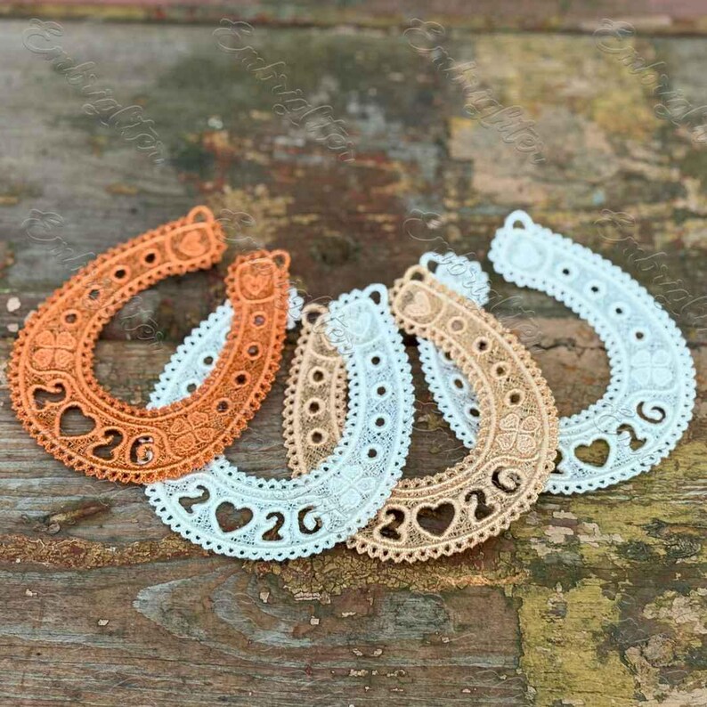 Lucky Horseshoe 2026 New Year's Greeting FSL Machine Embroidery Design ...