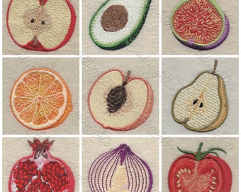 Vegetables Set Machine Embroidery Design | Etsy