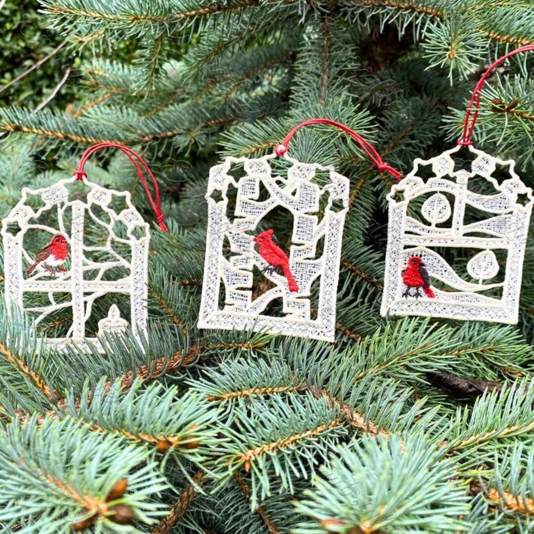 FSL Winter Window With Birds Machine Embroidery Design Set - Etsy
