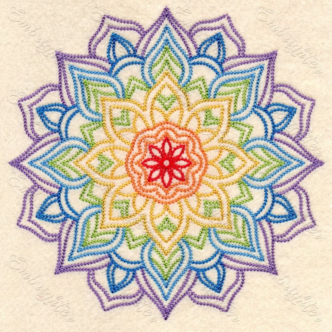 Mandala Chain Stitch Embroidery Design - Etsy