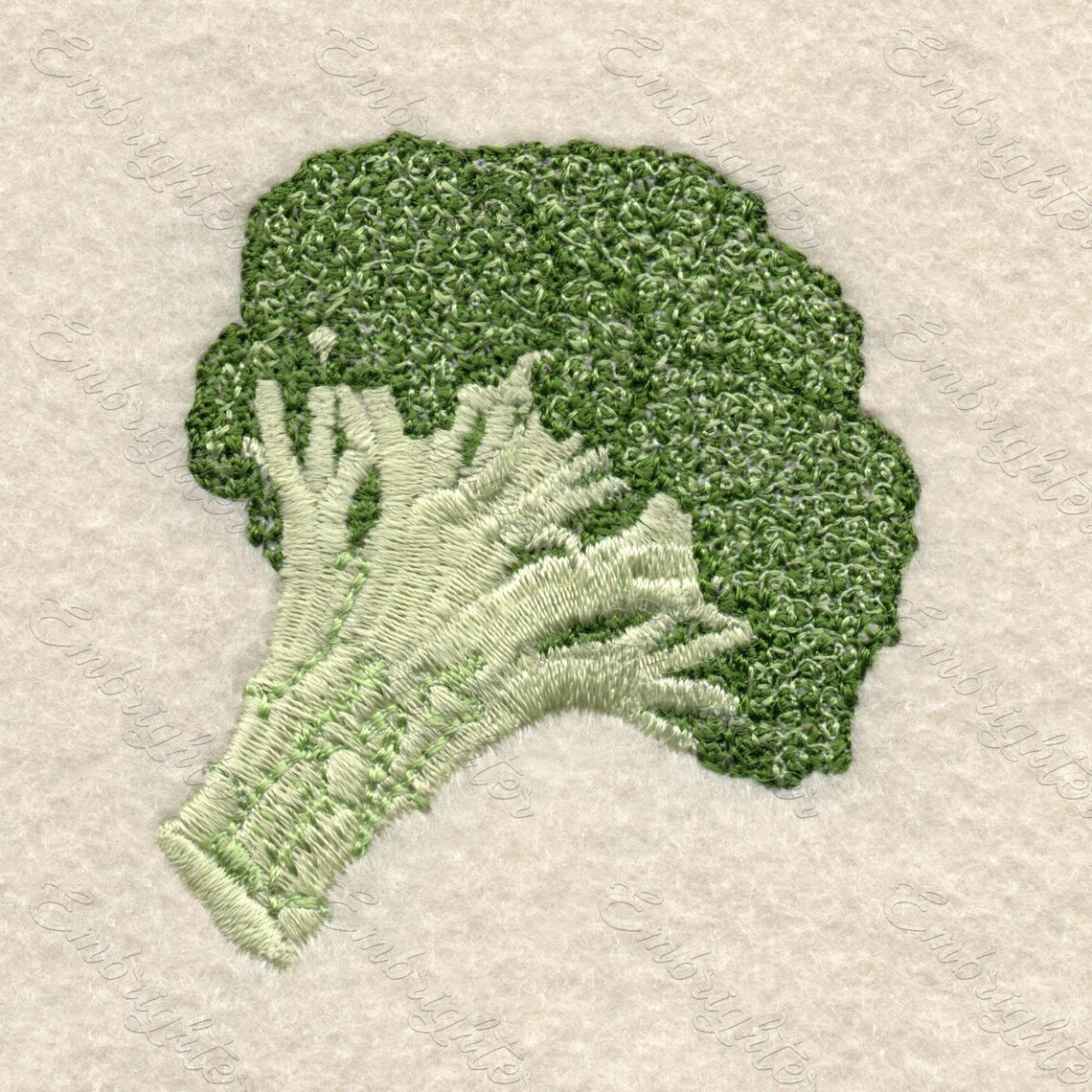 Broccoli machine embroidery design | Etsy