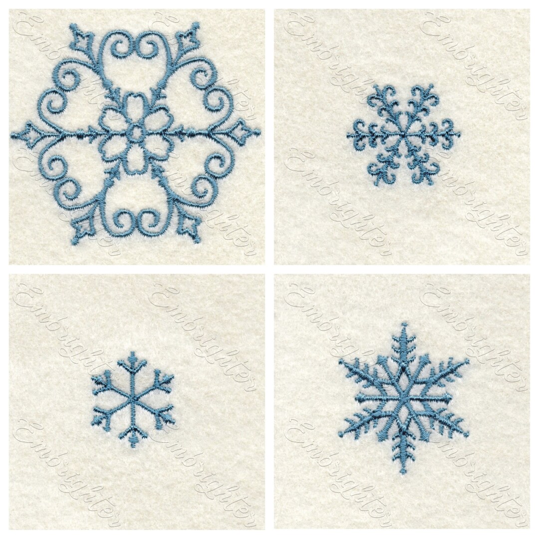 Snowflake Set Embroidery Design - Etsy