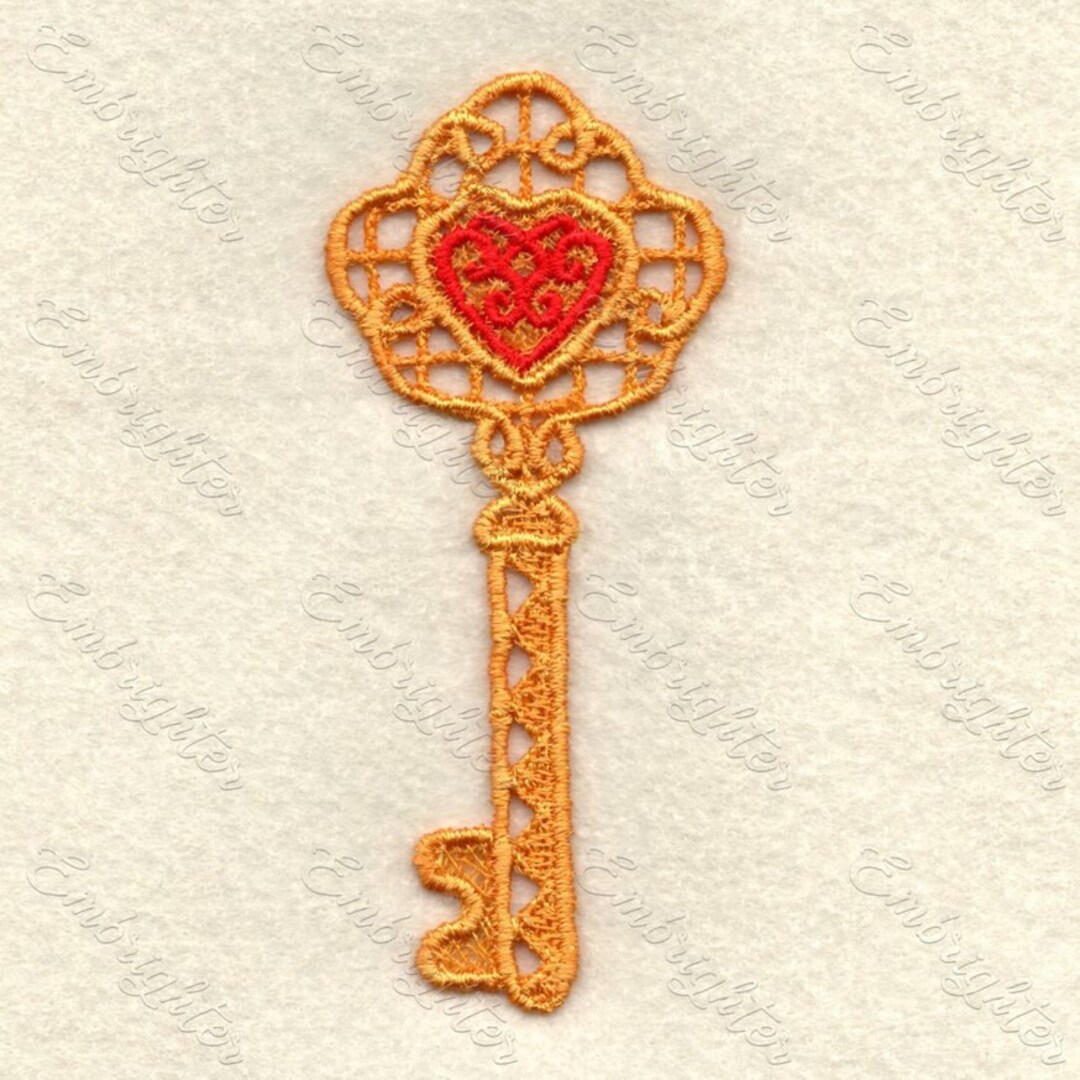 FSL Padlock Key Machine Embroidery Design - Etsy