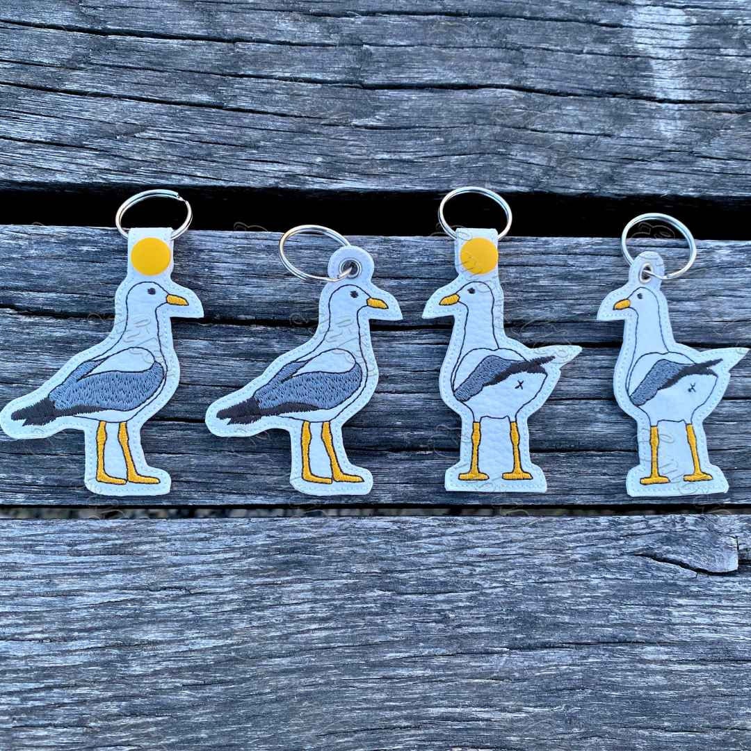 Seagull ITH Keychain Embroidery Design Set - Etsy