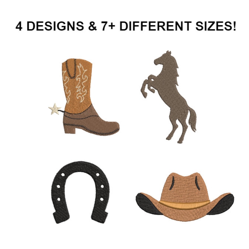 Cowboy Embroidery Design - Etsy