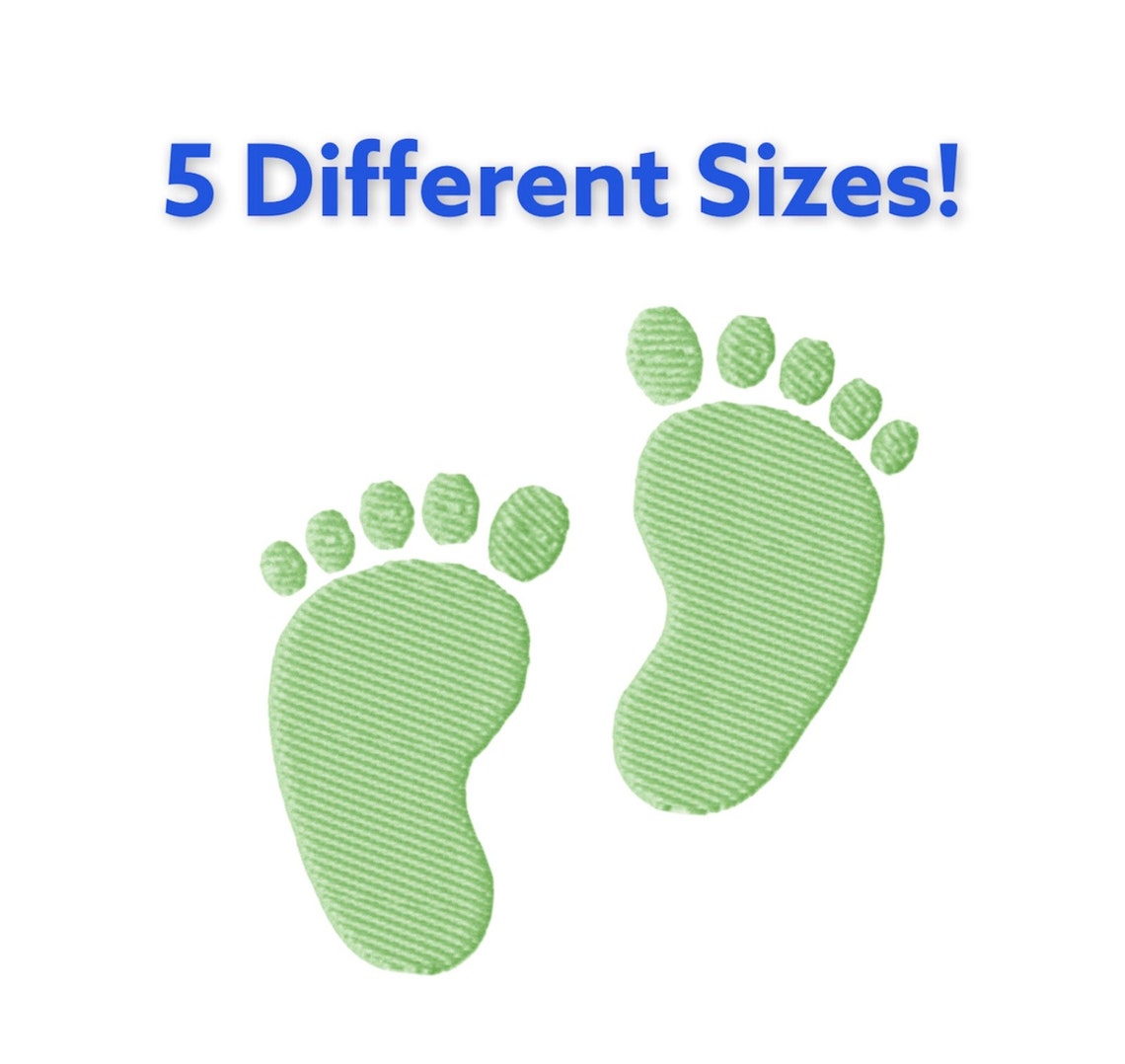 Baby Footprint Embroidery Design - Baby Feet Digital Design - Machine ...