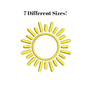 Sun Embroidery Design - Sun Digital Design - Machine Embroidery Design ...
