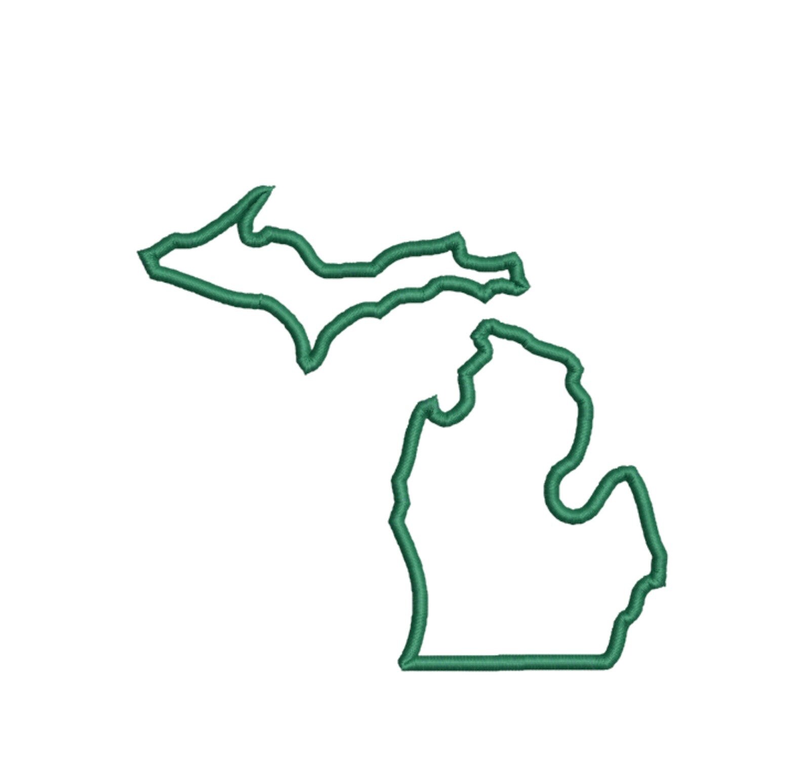 Michigan Embroidery Design Michigan State Silhouette and Applique ...