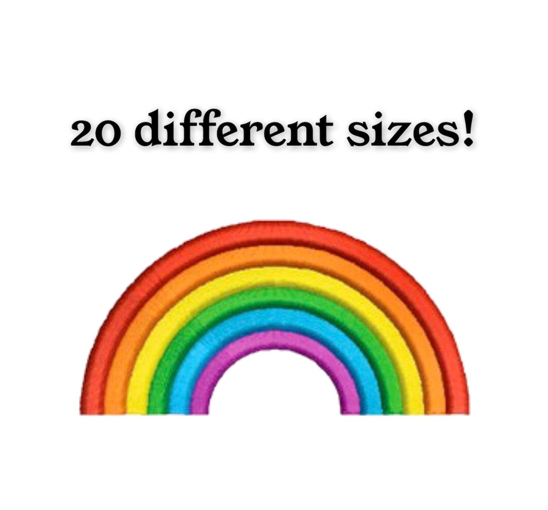 Rainbow Embroidery Design - Rainbow Digital Design - Machine Embroidery ...