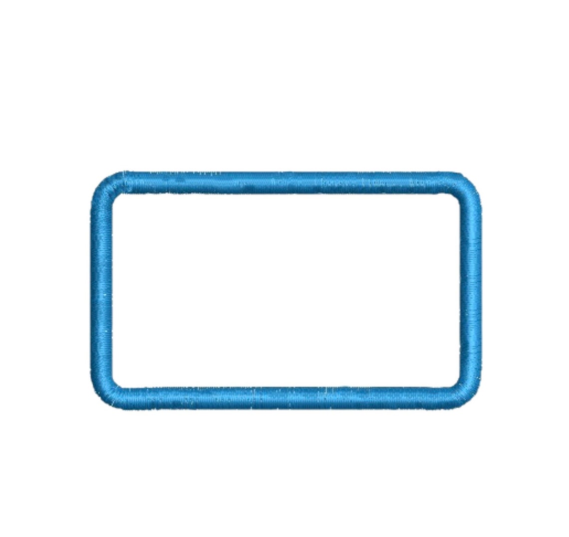 Rounded Rectangle Outline Embroidery Design Rectangle Applique Digital ...