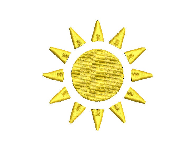 Sun Embroidery Design Sun Digital Design Machine - Etsy