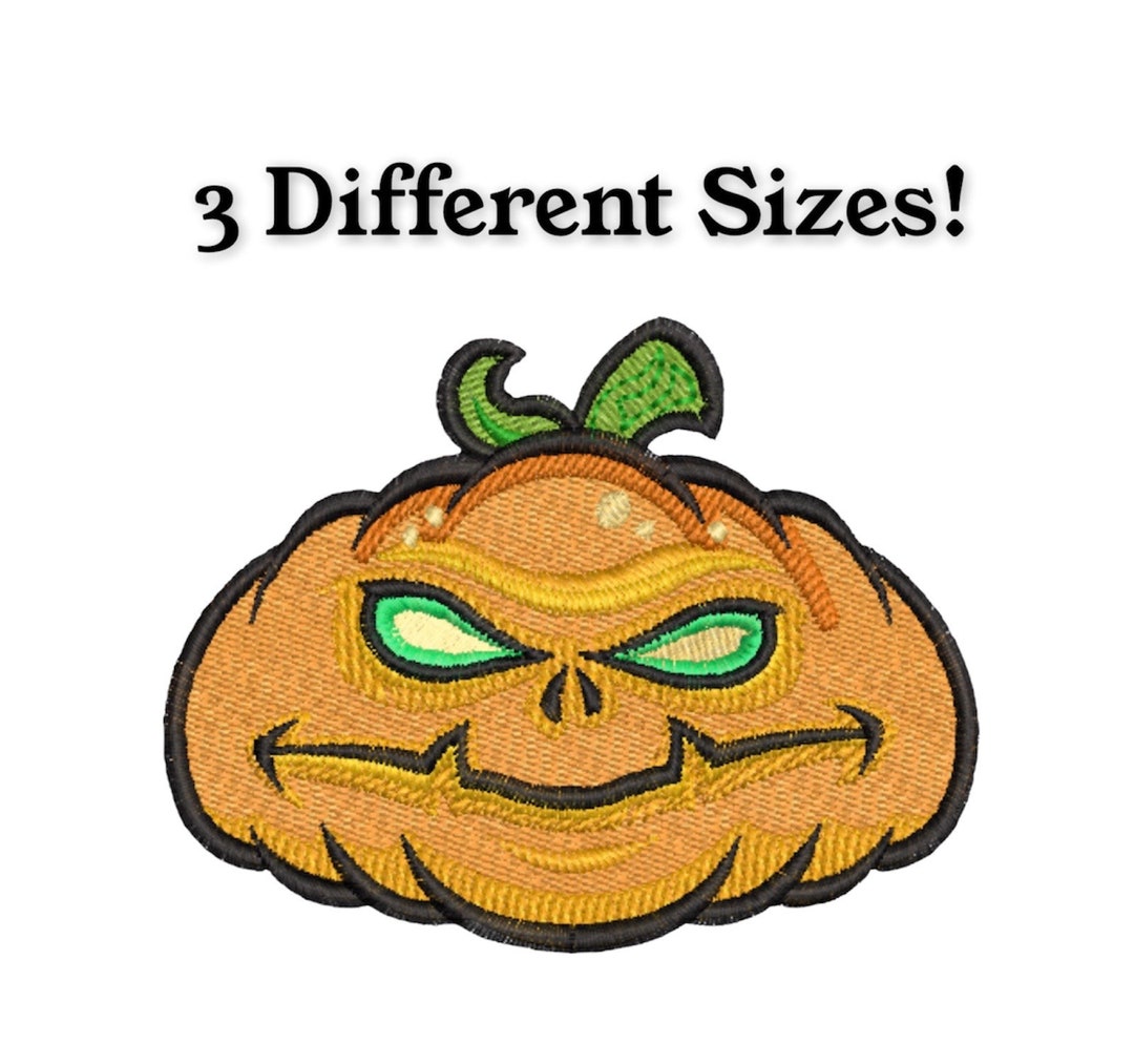 Pumpkin Embroidery Design - Halloween Digital Design - Zombie Machine ...