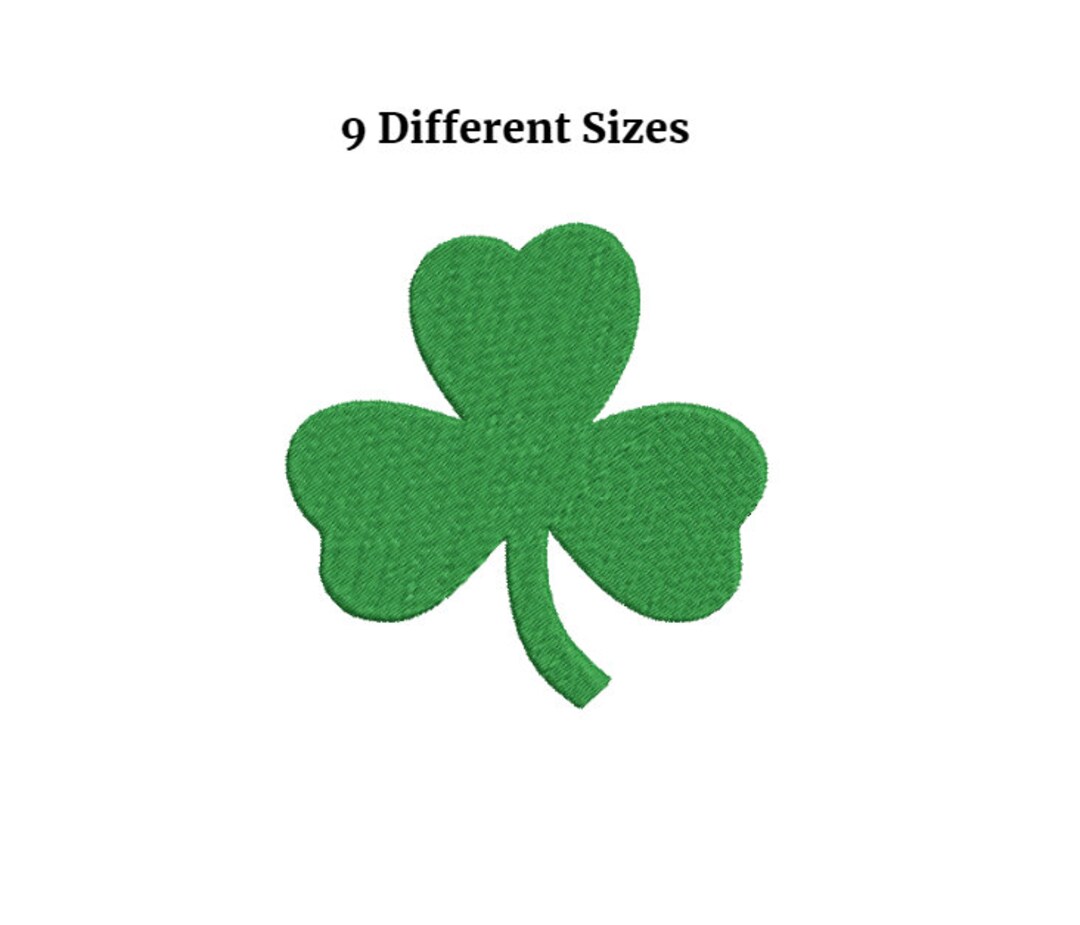 3 Leaf Clover Embroidery Design - St. Patricks Day Digital Design ...