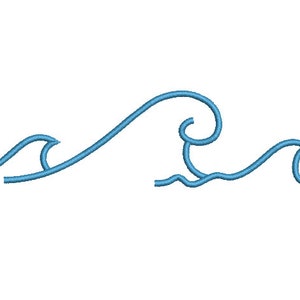 Wave Embroidery Design - Ocean Digital Design - Machine Embroidery ...