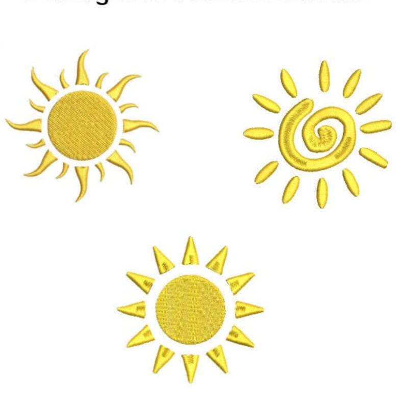 Embroidery Design Sun - Etsy