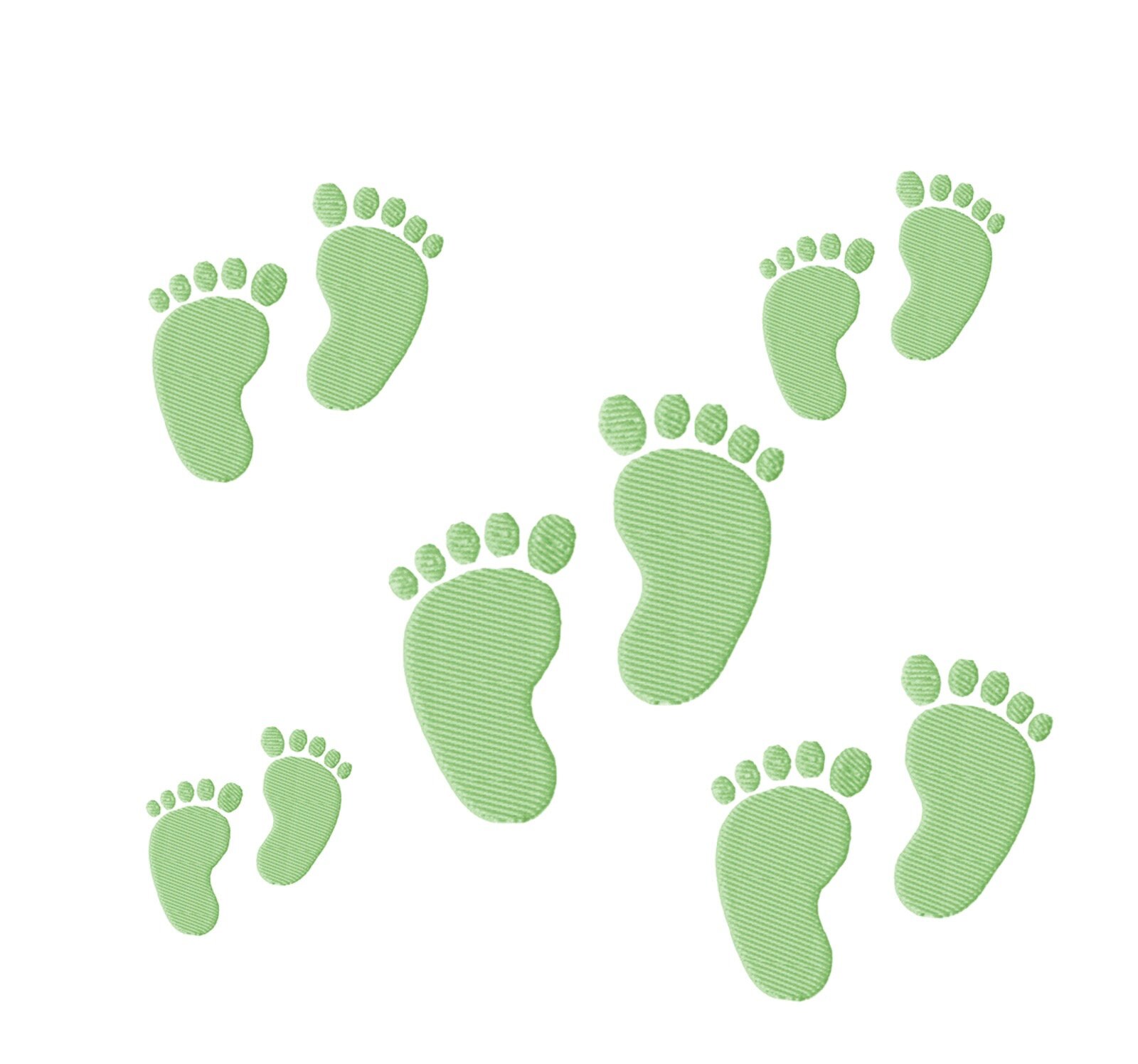 Baby Footprint Embroidery Design - Baby Feet Digital Design - Machine ...