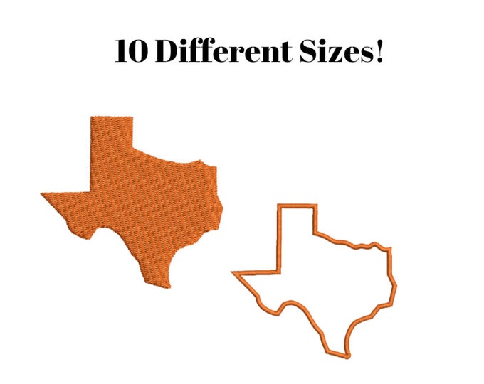 Texas Embroidery Design - Texas State Silhouette and Applique Outline ...