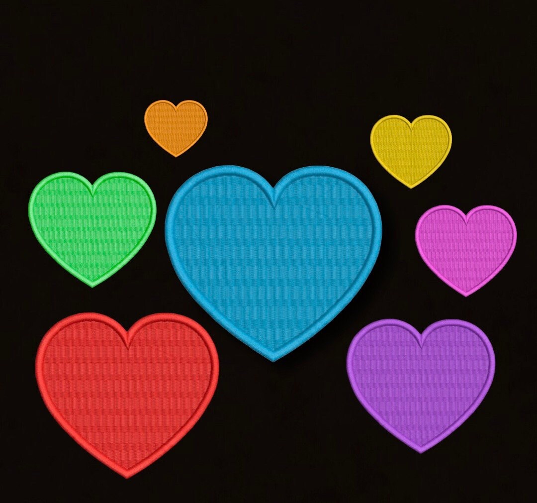 Heart Embroider Design 4x4 Hoop Machine Embroidery Design - Etsy