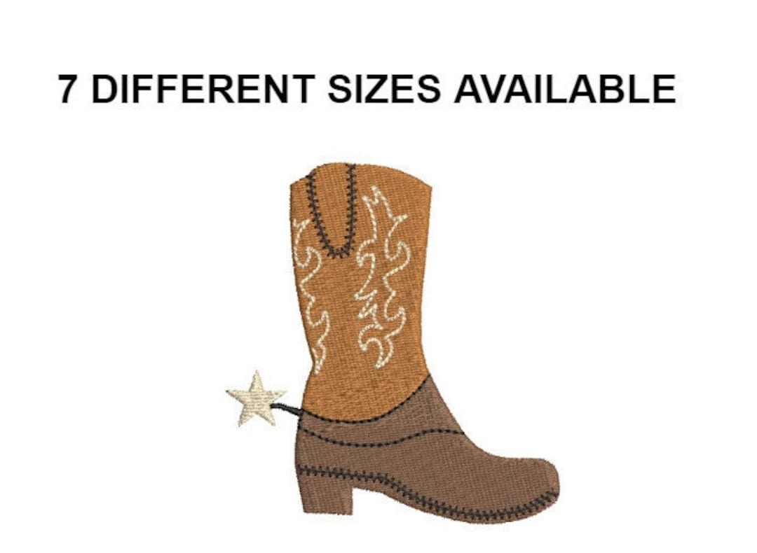 Cowboy Boots Embroidery Design - Western Digital Design - Machine ...