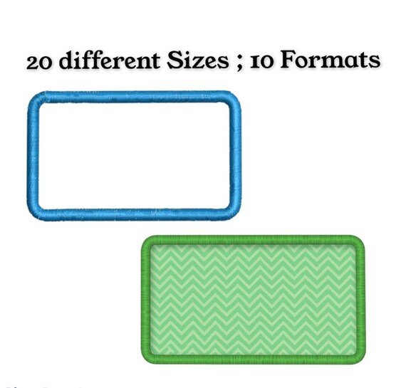 Rounded Rectangle Outline Embroidery Design Rectangle - Etsy