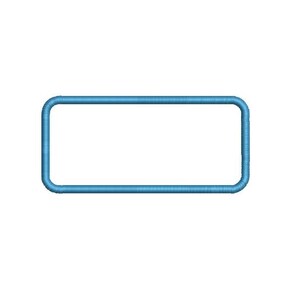 Rounded Rectangle Outline Embroidery Design - Rectangle Applique ...