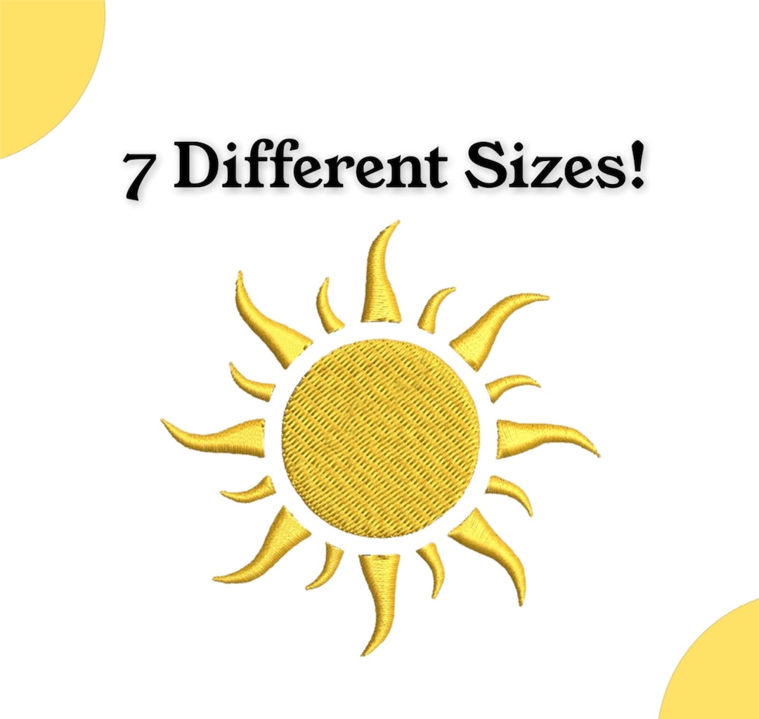 Sun Embroidery Design - Sun Digital Design - Machine Embroidery Design ...
