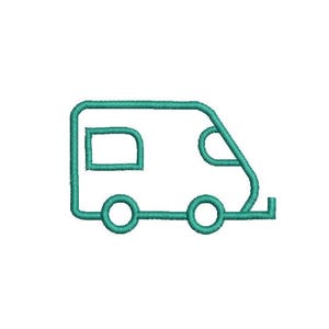 RV Mini Embroidery Design - Camper Digital Design - Outdoors Machine ...