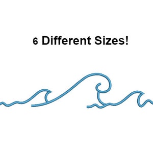 Wave Embroidery Design - Ocean Digital Design - Machine Embroidery ...