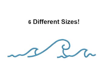 Wave Embroidery Design Ocean Digital Design Machine Embroidery Design ...