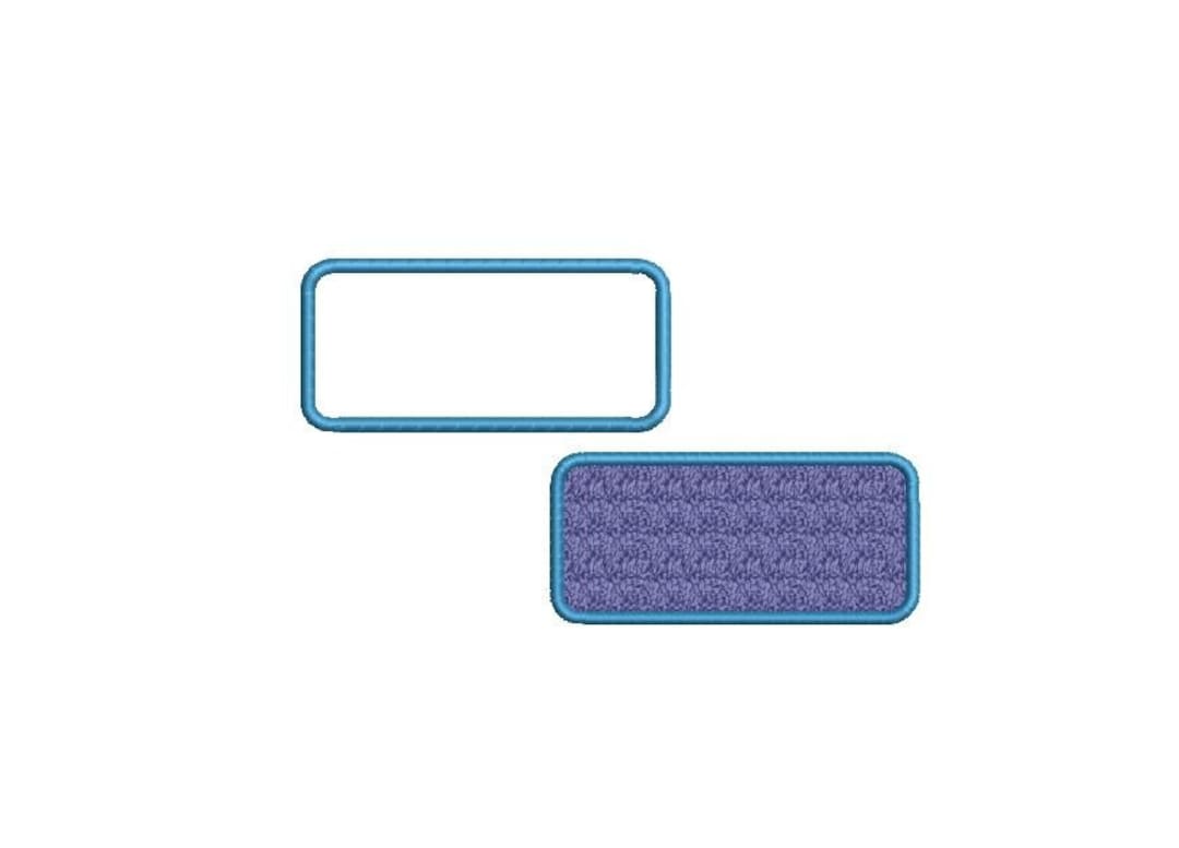 Rounded Rectangle Outline Embroidery Design - Rectangle Applique ...