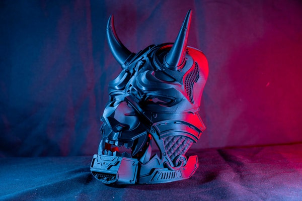 Self-design Luminous Cyberpunk Half-face Mask, Futuristic Mask With ...