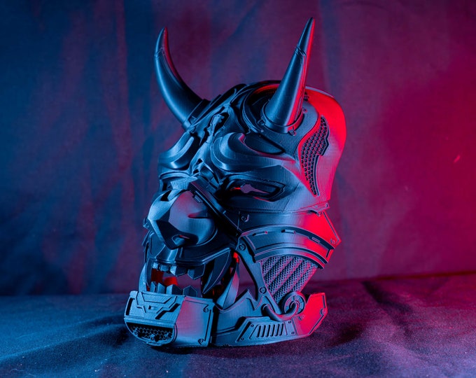 Cyberpunk Oni Hannya Mask Wearable, ONI MASK, Collectible Japanese Mask ...