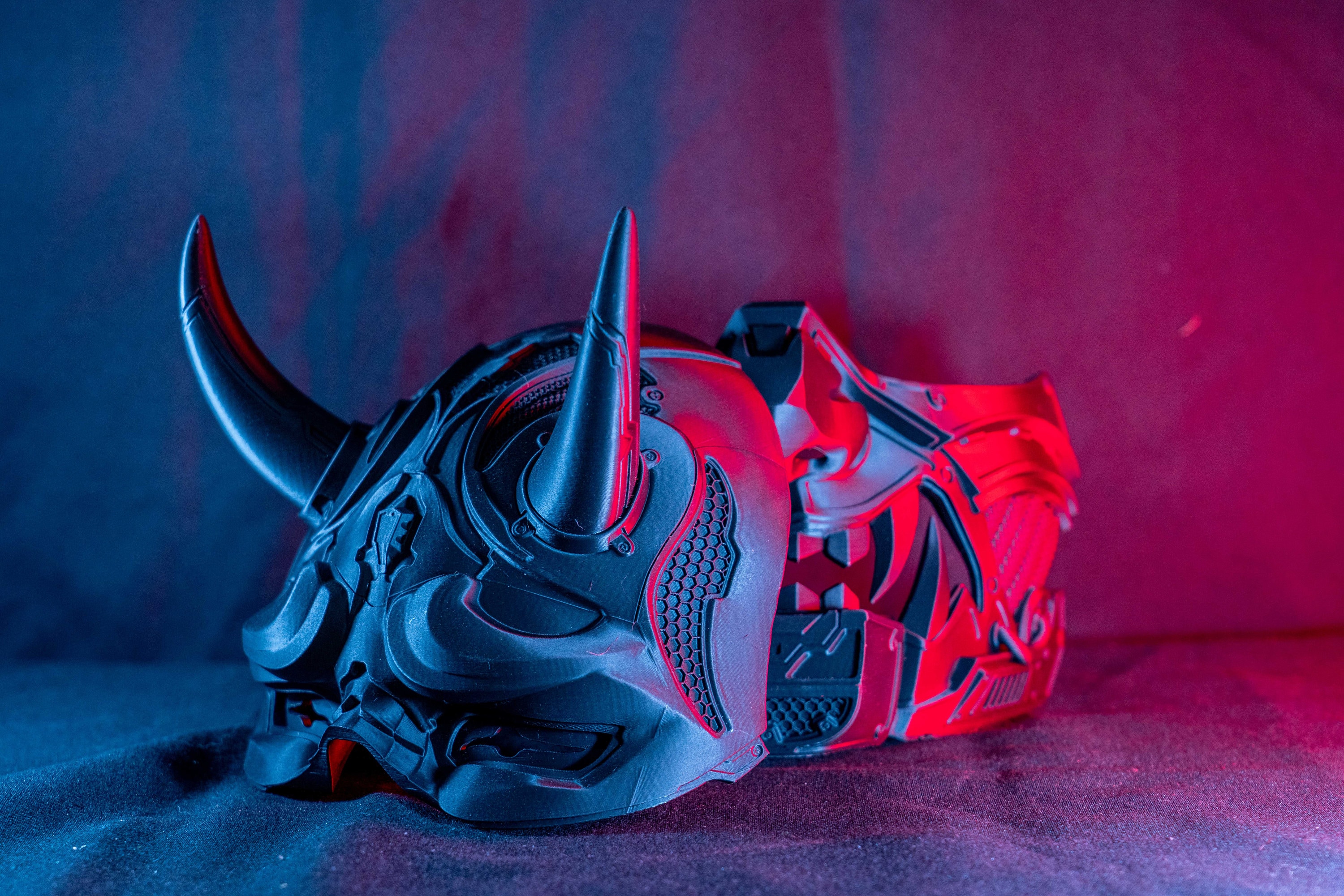 Cyberpunk Oni Hannya Mask Wearable, ONI MASK, Collectible Japanese Mask ...