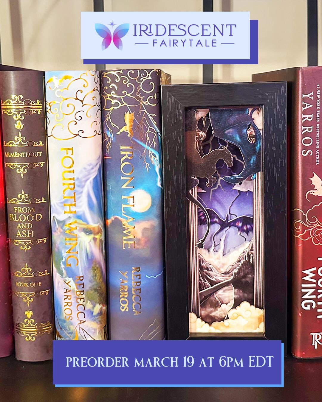 PREORDER Fourth Wing Book Nook Officially Licensed, Rebecca Yarros ...